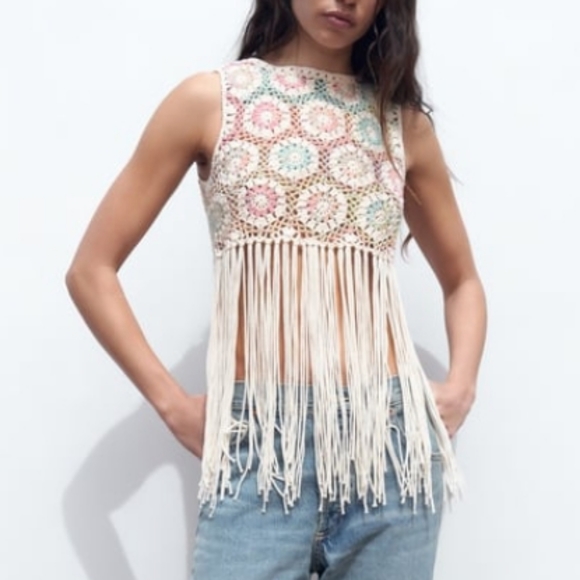 Zara | Tops | Zara Crochet Top Womens Size Small Nwt | Poshmark